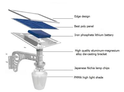 中国 50W Solar Apple Garden Lights Villa Lights Overnight Panel Street Light 販売のため