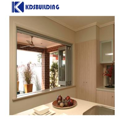 Cina KDSBuilding Prezzo competitivo Customizze Cucina Cornice sottile Aluminio Finestra pieghevole orizzontale in vendita