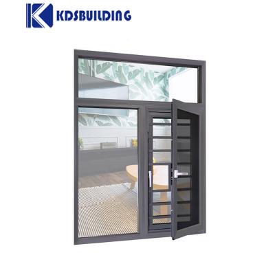 Cina KDSBuilding Security Window Grille Design And Gate Champagne And Grey Color Frame Aluminum Casement Window (Fenestra di casamento in alluminio) in vendita