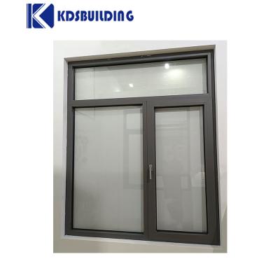 Cina Moderno Design Disegno di rottura termica 2 pannelli Leggio di alluminio doppio vetro 3x4 Casement Window in vendita