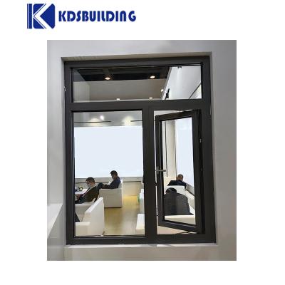Cina Moderno Design Disegno di rottura termica 2 pannelli Leggio di alluminio doppio vetro 3x4 Casement Window in vendita
