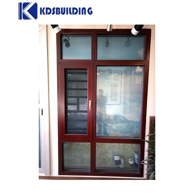 Cina KDSBuilding Quadro marrone scuro di alta qualità Finestra in alluminio di grandi dimensioni con disegno a griglia e vetro isolato in vendita