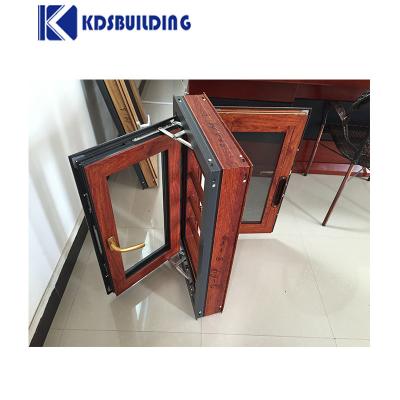 China KDSConstrução Protecção contra tempestades e resistência ao som Pequena janela de alumínio com grelha horizontal e estrutura de liga à venda