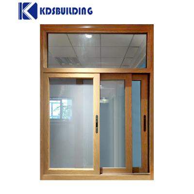 China KDSBuilding Preço barato e alta qualidade Alumínio Vertical Sliding Window Com Design de Quadro de Cor de Madeira à venda