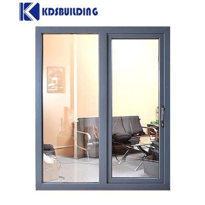 China KDSBuilding Thermal Brake Aluminium Schuifvenster Wielen Orkaan Impact Alloy Vensters In Moderne Stijl Te koop
