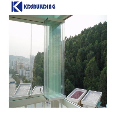 China KDSConstrução de alta qualidade vidro temperado impacto furacão vidro portas duplas para porta principal e janela à venda