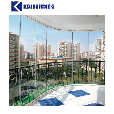 China KDSConstrução de alta qualidade vidro temperado impacto furacão vidro portas duplas para porta principal e janela à venda