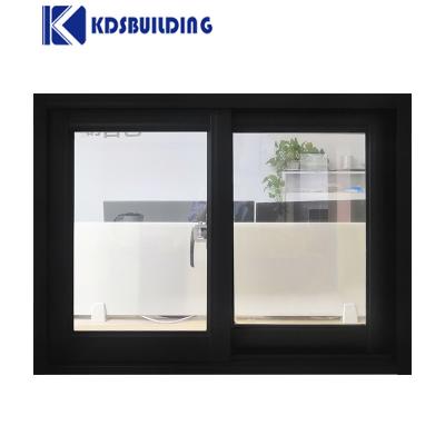 China KDSBuilding Black Frame Alumínio Horizontal Exterior Sliding Window Grill Design em janelas à venda