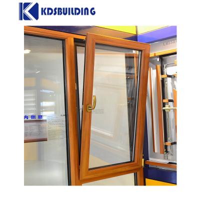 Китай KDSBuilding Новый дизайн Шампанский цветовой каркас двойного закаленного стекла Алюминий наклон и поворот окна для дома продается