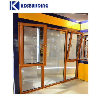 Китай KDSBuilding Новый дизайн Шампанский цветовой каркас двойного закаленного стекла Алюминий наклон и поворот окна для дома продается