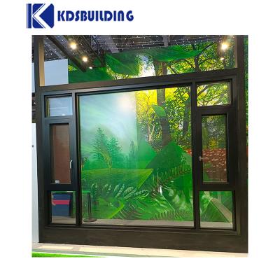 China Competitieve prijs Thermal Break Aluminium Swing Double Glaze Casement Window Met Fixed Glass Te koop