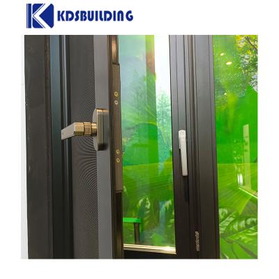 China Competitieve prijs Thermal Break Aluminium Swing Double Glaze Casement Window Met Fixed Glass Te koop