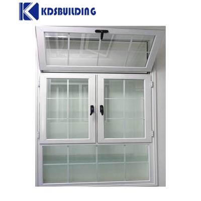 China KDSBuilding Dual Pane Commercial Double Glaze Fabrikanten Wit Aluminium Casement Vensters Te koop