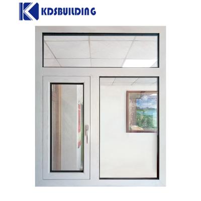 China KDSBuilding Dual Pane Commercial Double Glaze Fabrikanten Wit Aluminium Casement Vensters Te koop