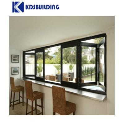 Cina KDSBuilding Europe Stile Tempered Double Glass Slim Profile Folding Aluminum Window Design In Pakistan in vendita