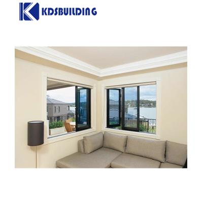 Cina KDSBuilding Europe Stile Tempered Double Glass Slim Profile Folding Aluminum Window Design In Pakistan in vendita