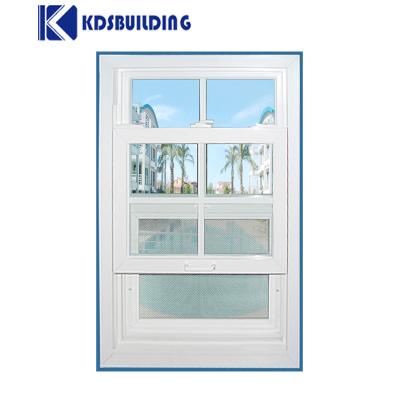 Cina KDSBuilding Vertical Slide Panel Low E Double Glass Single Hang Aluminum Window Frame Design in vendita