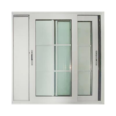 China Witte raam Grill aluminium venster gaas Inbreker Proof System geluidsdicht Glas legering Schuifvenster Te koop