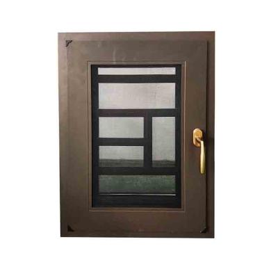China KDSBuilding Safe Grille Inbrekersbestendige systeem Drievoudig Gelast Zwart Frame Aluminium Casement Window Te koop