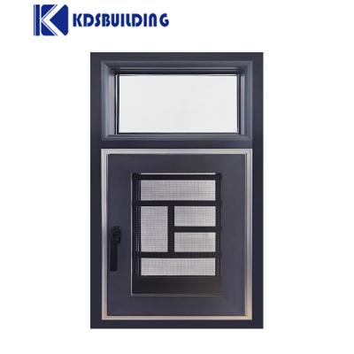 China KDSBuilding Sicherheitsgitter Einbruchsicherheitssystem Dreifachverglasung Schwarzrahmen Aluminium-Fenster zu verkaufen