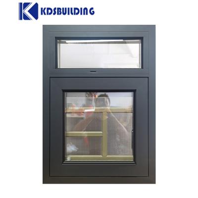 China Doppel geglazuurde zijdelingse openingsraam Stay Puertas De Seguridad Exterior Aluminium Casement Raam Te koop