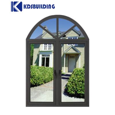 China Doppel geglazuurde zijdelingse openingsraam Stay Puertas De Seguridad Exterior Aluminium Casement Raam Te koop