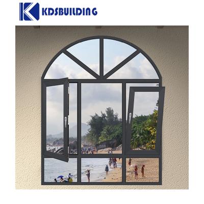 China Doppel geglazuurde zijdelingse openingsraam Stay Puertas De Seguridad Exterior Aluminium Casement Raam Te koop
