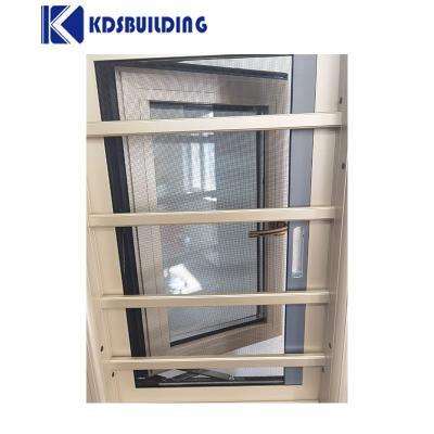 Cina KDSBuilding Tempered Double glass Champagne Color Frame Aluminium Casement Finestre Per Super House in vendita