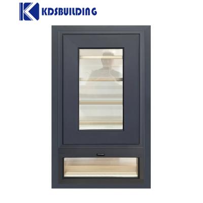 Cina KDSBuilding Tempered Double glass Champagne Color Frame Aluminium Casement Finestre Per Super House in vendita