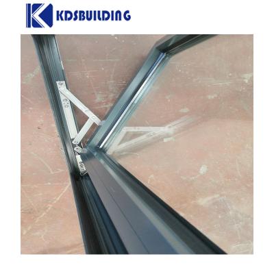 China KDS Gebouw Aluminium Frame Glas Venster Thermische Breuk Casement Winddicht Te koop