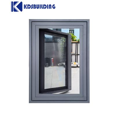 China Hangend aluminium ruit raam Casement boog Ronde raam voor villa Te koop
