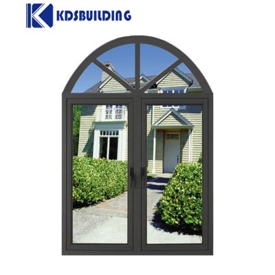 China Huis Aluminium Frame Glas Venster Orkaan Impact Dubbele Glazuur Thermische Breuk Te koop