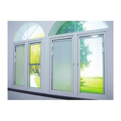 China KDSFabrica de construcción Precio barato Diseño de parrilla de PVC Ventana corredera de arco de fabricación Ventana de vidrio corredera en venta