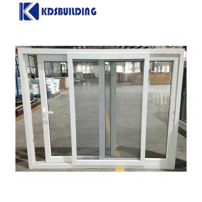 China KDSFábrica de construção barata preço Grill Design PVC Sliding Arch Window Fabricação Slide Glass Window à venda