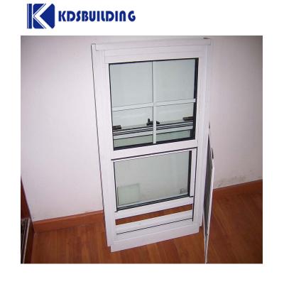 China KDSBuilding Hoogwaardig dubbel gehangen raam Verticaal schuifbeeld raam voor huizen Vynal raam Dubbel gehangen Te koop