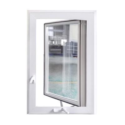 China KDSConstrucción de plástico UPVC manivela de mano Swing ventana de PVC transparente para casas ventanas de China fabricante de vidrio interior en venta