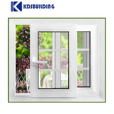 China KDSBouwplaats Plastic Windows Pvc Schuifvenster Met Muggas Gaze Double Blind Te koop