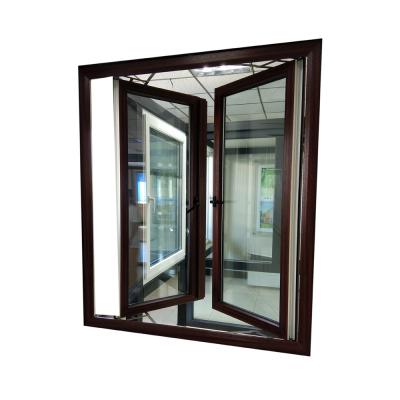 China KDSConstrucción Upvc Casement Moderno Negro Color Vinyl térmico Ventanas Ventanas Para Salón de sol en venta