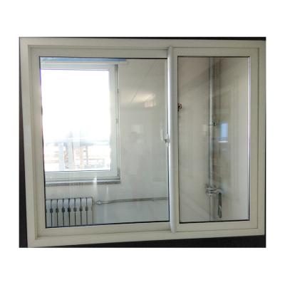 China KDSConstrucción Upvc tamaño en polvo precio barato Ventana para casas marco negro Ventanas de impacto de huracán en venta