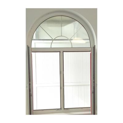 China KDSConstrucción redonda Casement personalizado Upvc vidrio Ventanas de ventana de PVC Arco de la ventana Casement superior de la ventana de vinilo en venta