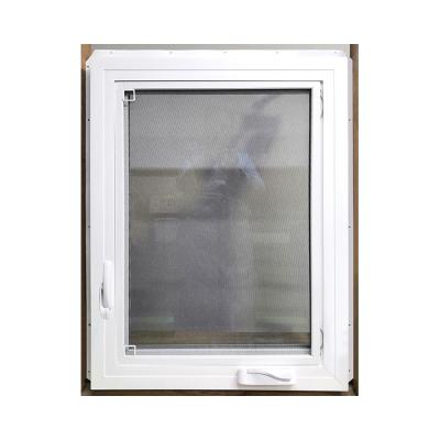 中国 KDSビルディング アメリカンスタイル ヴィニール PVC UPVC プラスチック 手動 スイング ファウ 操作 ケースメント ハンド クランク オープン 窓 販売のため