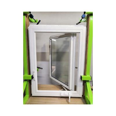 中国 KDSビルディング アメリカン プラスティック クリア PVC UPVC スウィング 操作 オープン ハンド キャッシング フライスクリーン付き カスタム クランク 窓 販売のため