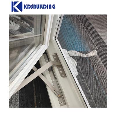 Cina KDSBuilding American Plastic Clear PVC UPVC Swing Operator Open Hand Casement Custom Crank Window Con Fly Screen in vendita
