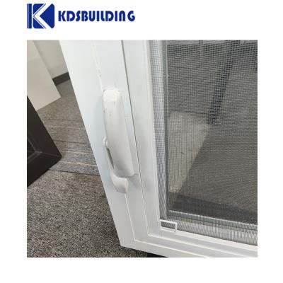 Cina KDSBuilding American Plastic Clear PVC UPVC Swing Operator Open Hand Casement Custom Crank Window Con Fly Screen in vendita