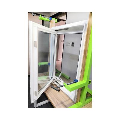 中国 ビニールプラスチック スウィング アメリカンスタイルタイプ カスタム UPVC PVC オープン ハンド アメリカ カーテン クランク 窓 フライスクリーン 双面ガラス 窓 販売のため