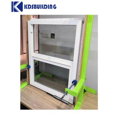 Cina KDSBuilding Bianco Colore Finestre Single Hang Upvc Con telaio Quadro Finestra a doppio vetro Verticale Finestre scorrevoli in vendita