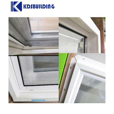 Китай KDSBuilding Vertical Sliding Plastic PVC Craftsman Американский белый цвет Одновесные окна с экраном продается