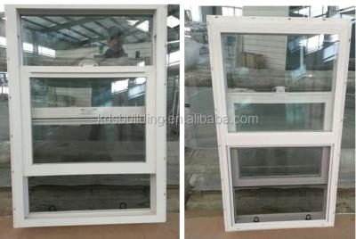 Китай KDSBuilding Vertical Sliding Plastic PVC Craftsman Американский белый цвет Одновесные окна с экраном продается