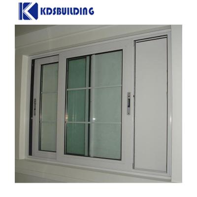 China KDSBuilding Billiges Design am beliebtesten 2 Panel Sicherheitsgrill Upvc Schiebefenster Herstellung zu verkaufen