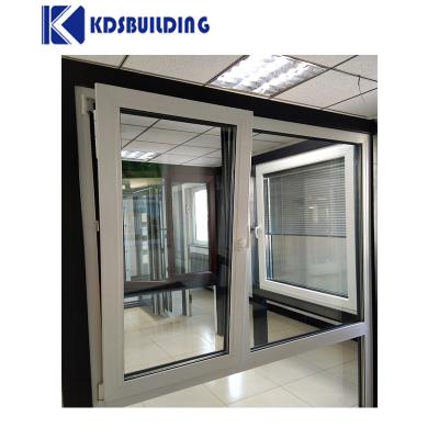 China KDSGebäude Hochdämmungshaus Doppelverglasung Pvc Neigungs- und Drehfenster zu verkaufen